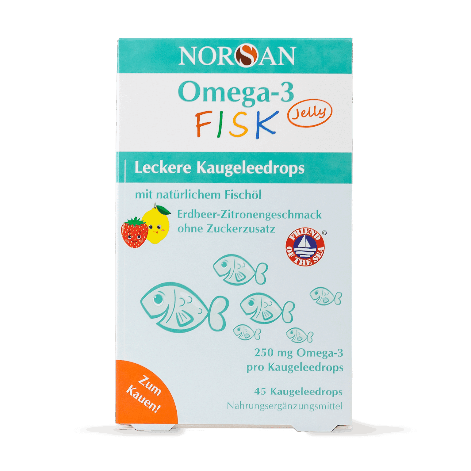 Omega-3 FISK Jelly, želatininės pastilės, 45 arba 120 vnt. – Norsan Lietuva
